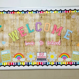 Fall Bulletin Board Retro Flowers Bulletin Board - Etsy