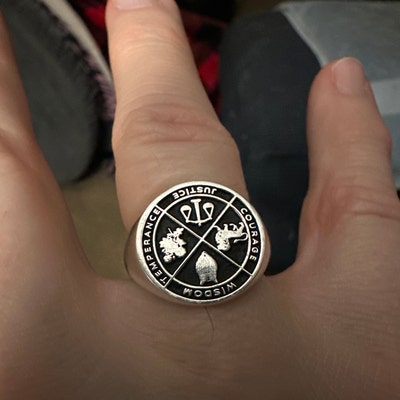 Stoic Ringsjustice Wisdom Temperance Courage Ringfamily - Etsy