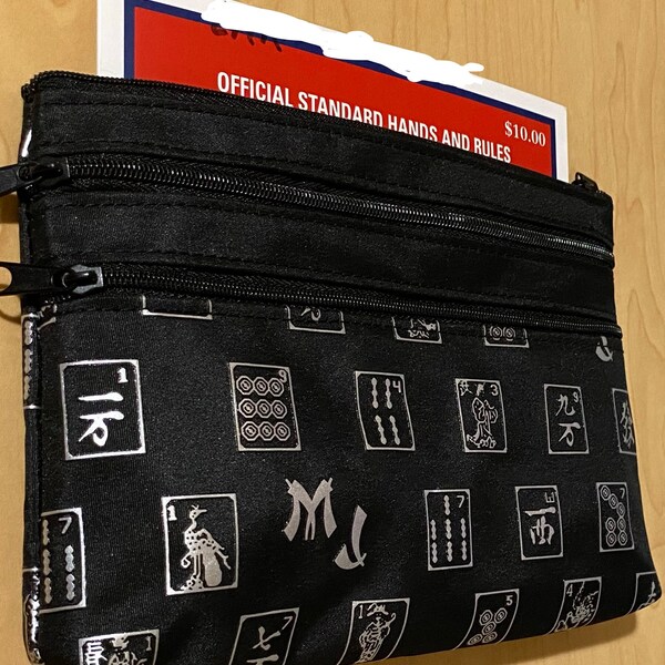 Red & Silver Mah Jongg Set Soft Carrying Case (case, Wraps and Tile Bag ...