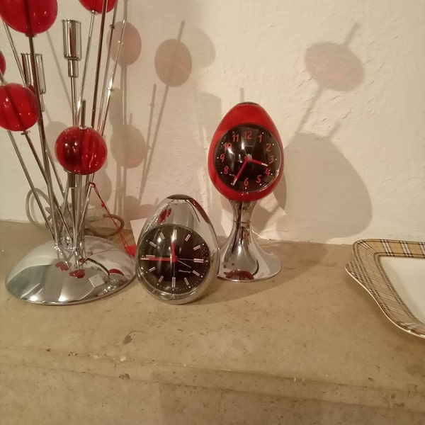 Vintage Tulip Coral Alarm Clock Tokyo Tokei Space Age - Etsy