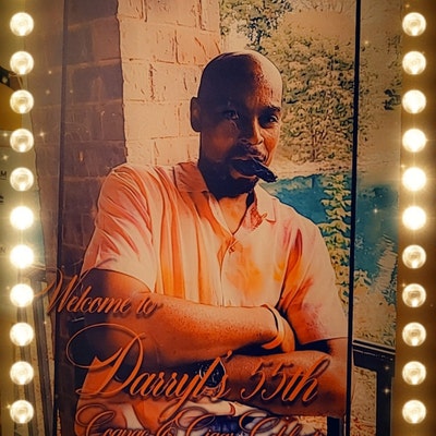 Birthday Photo Welcome Sign, Welcome to the Party Sign, Vintage Dude ...