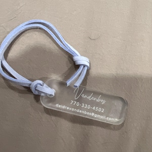 Personalized Children's Backpack Tag Kid's School Tag Parent Contact ...