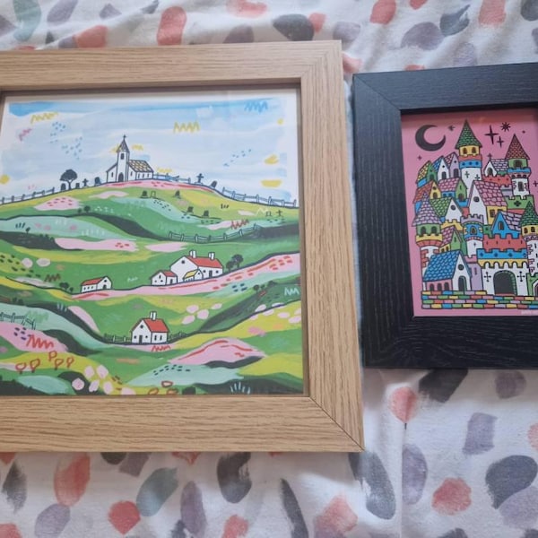 Handmade Classic Square Picture Photo Frames Wooden Effect 11 Colours ...