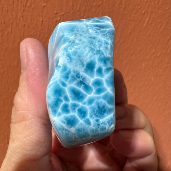 Set of 4 | 75g Translucent Larimar Crystal, High Quality Larimar Stone ...