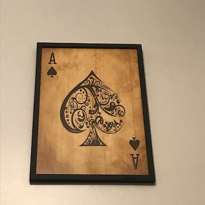 Playing Card Box Set Ace King Queen Jack , Wooden Playing Card, Picture ...
