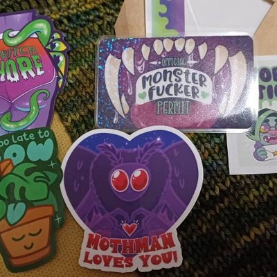 Monster Lover/ Fker Permit Laminated Holographic - Etsy