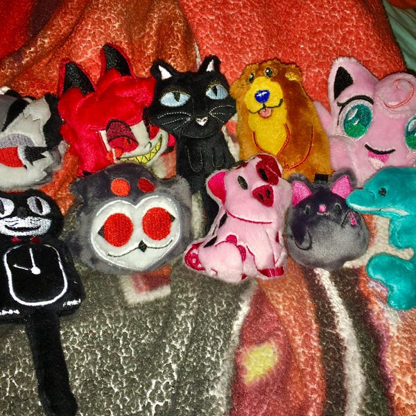 Pop Cat Meme Plush Keychain Etsy
