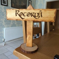 10 X Rustic Log Slice Place Names Personalised Engraved Burned Settings ...