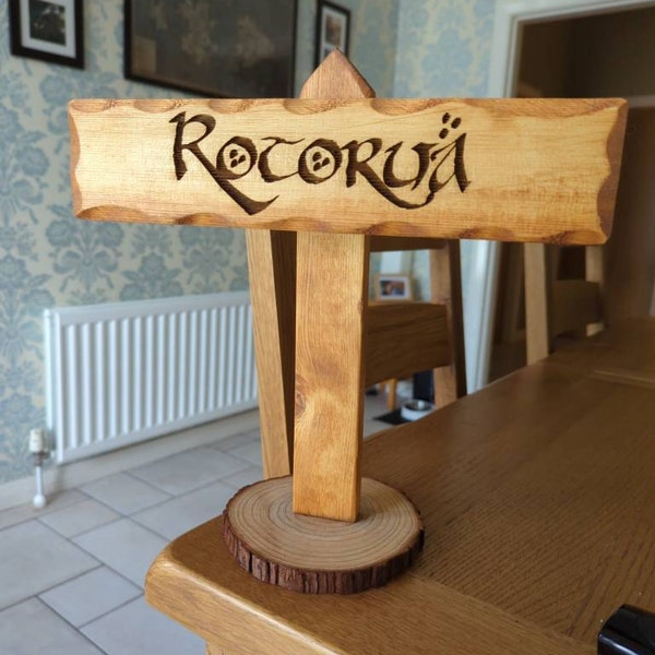 Personalised Rustic Wood Table Signs Wedding Decor Package Location ...