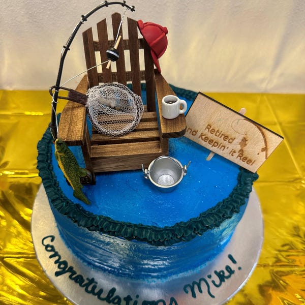 Bass, Fish, Wedding Cake Topper, Fishing Wedding Cake Topper, Fisherman ...