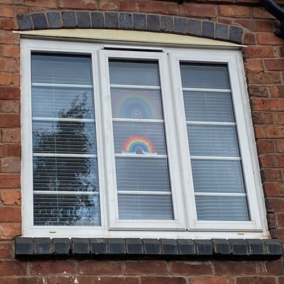 Watercolour Rainbow Window Sticker, Rainbow Window Decal, Rainbow Room ...