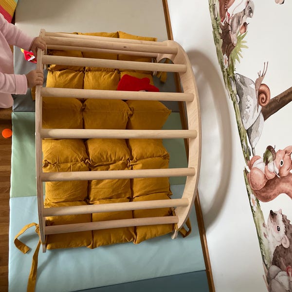 Climbing Arch With Pillow Montessori Climbing Triangle Pickler Arch ...