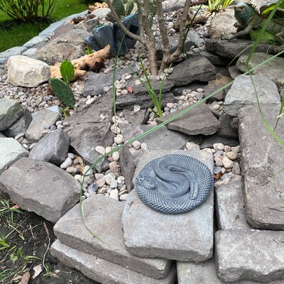 Rattlesnake Concrete Statue Home or Garden Decor, Cement Statue, Lawn ...