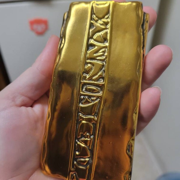 Star Trek, Deep Space Nine, Gold Pressed Metal Latinum Bar, Very ...