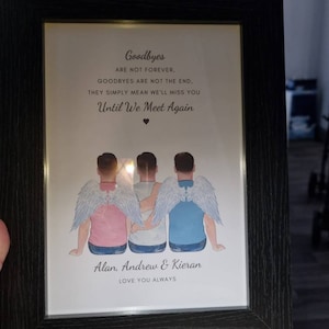 Personalised Memorial Print, Family Memorial Print, Sympathy Gift ...