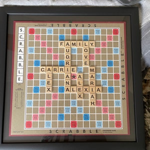 Custom Framed Scrabble Boards Personalized Gift Vintage - Etsy