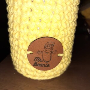 1.25 Round Vegan Leather Knitting Labels Custom | Etsy