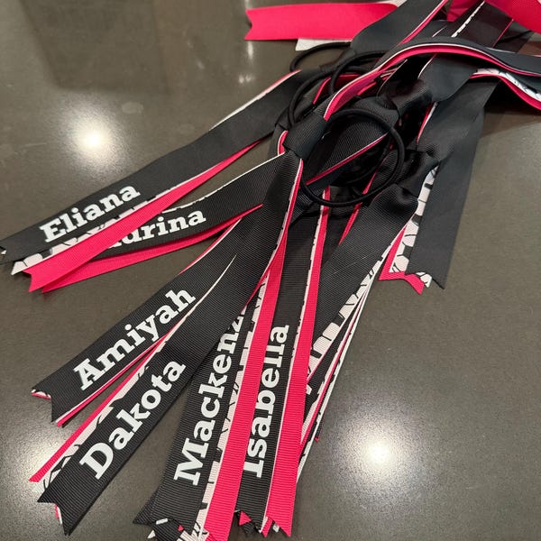 Custom Soccer Ribbons, Custom Team Ribbons With Names, Ponytail Hair ...
