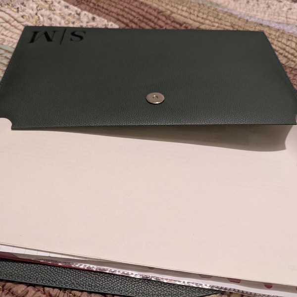 Personalized Leather File Folder, Custom Leather Document Case, Engrave ...