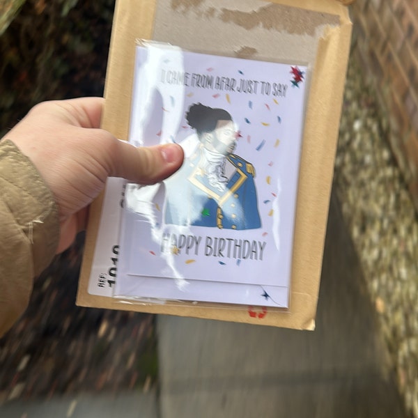 Limited Edition Hamilton Themed Birthday Celebration Card in A6! King ...