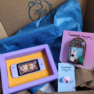 Polaroid Pin Handmade Clay Pins Flower Sunse Handpainted Polaroid Photo ...