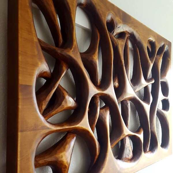 Abstract Hand Carved Wall Panel "bubbles" - Etsy