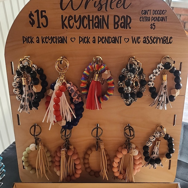 Wristlet Bar Stand File for Glowforge or Laser Cutter, SVG, AI ...