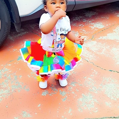 Giraffe Tutu Set, Giraffe Outfit, Kid's Birthday Tutu With Name, Brown ...