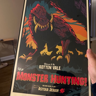 ROTTEN VALE, Let's Go Monster Hunting, Blood Puppy, Video Game Poster ...