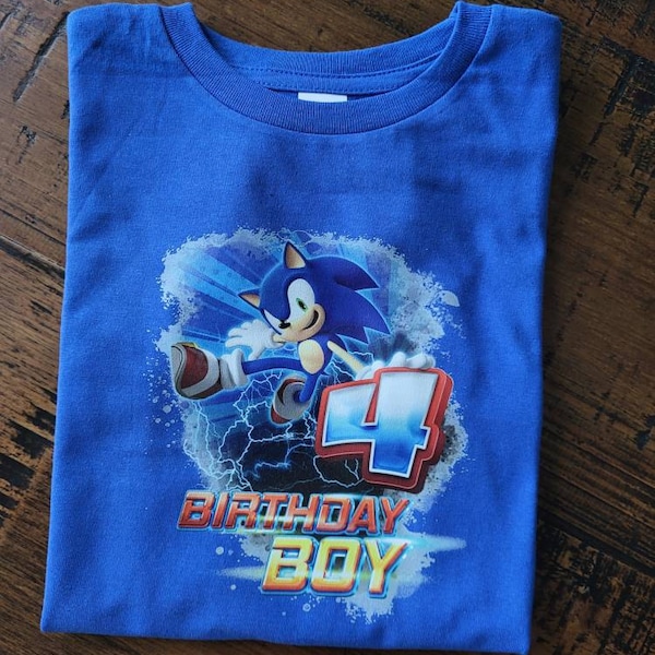 Sonic Birthday Boy 4th PNG | Birthday Design | Digital Download PNG ...