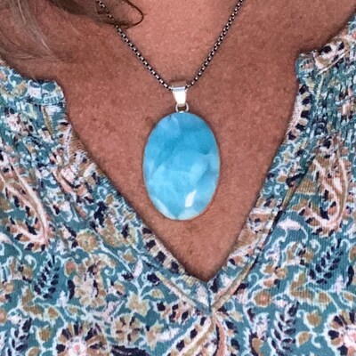 Larimar Slabaaa Larimarmeditation Stonelarimar - Etsy