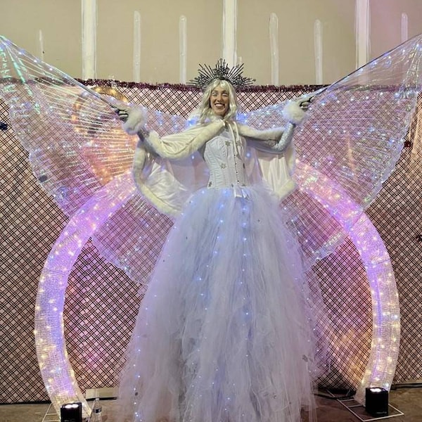 Winter Queen Bridal Cape Pageant Train Extra-long 55"/100" Ivory ...