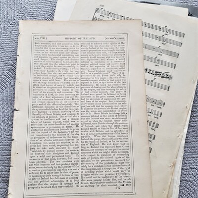 Ireland Paper Pack, 70 Irish Vintage Ephemera and Pictures for Crafting ...