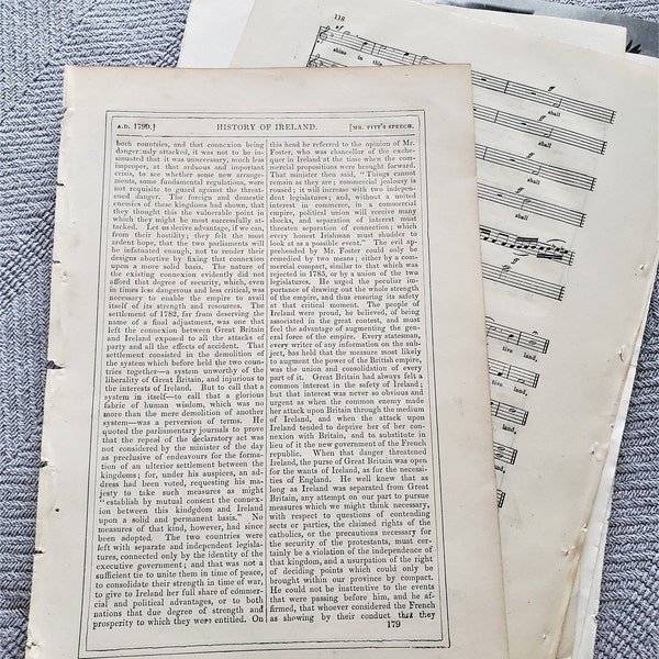 Ireland Paper Pack, 70+ Irish Vintage Ephemera and Pictures for ...