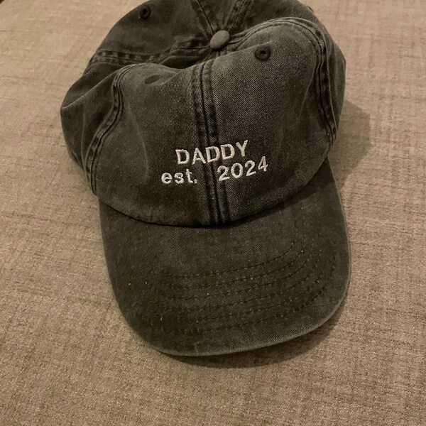 Personalised Vintage Cap - Custom Embroidered Unisex Cotton Dad Hat ...