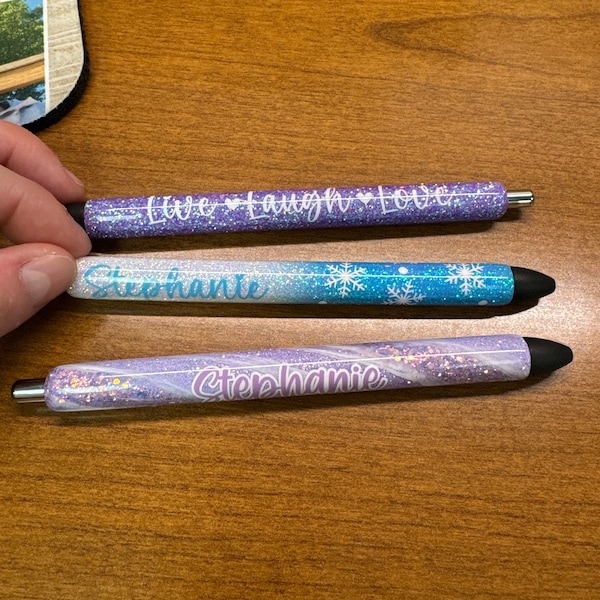 Pastel Glitter Pen: Milky Way Swirl, Handmade, Refillable Inkjoy Pen - Etsy