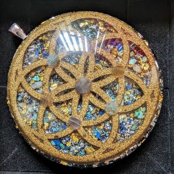 XL Pyramid-lapis-torus Symbol-orgone Energy Generator-24k Gold-copper ...