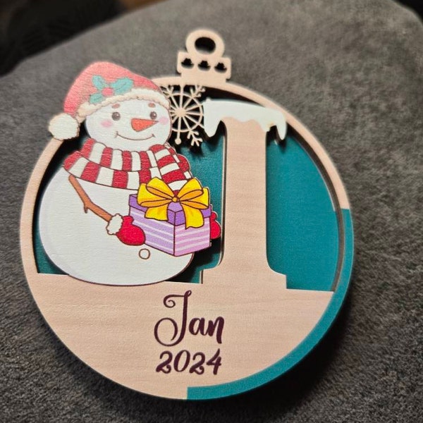 Personalized Snowman Christmas Ornament, Baby's First Christmas ...