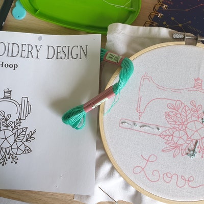 Middle Finger Hand Embroidery Pattern Flip off Flower Embroidery ...