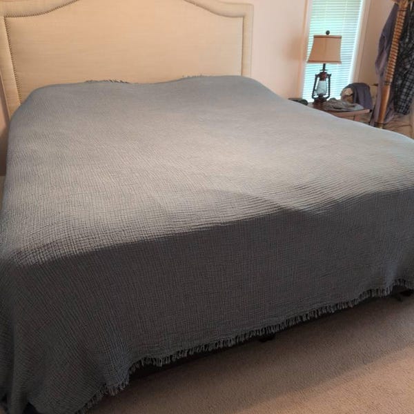 Lightweight Summer Bedspread, Soft Queen Size Bed Cover, King Muslin ...