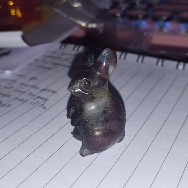 1.5 Inches Crystal Rabbit Carving Small Gemstone Bunny Hand Carved Gift ...