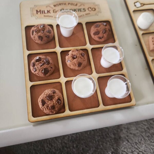 Tic Tac Toe Game, Board Game Toys Kids Smores Milk and Cookies Gifts - Etsy