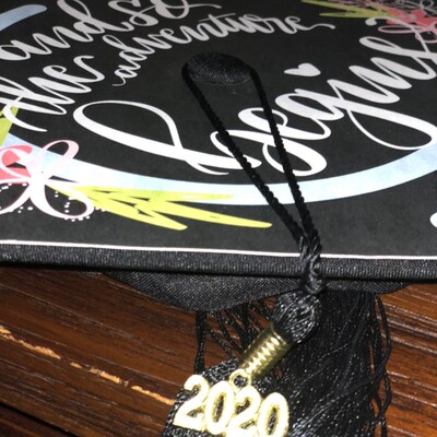 Graduation Cap Grad Cap Grad Cap Decal Handwritten - Etsy