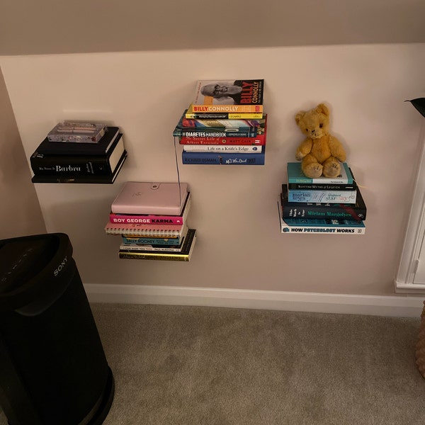 Galleksa Invisible Floating Wall Mounted Metal Bookshelves (plus 1 ...