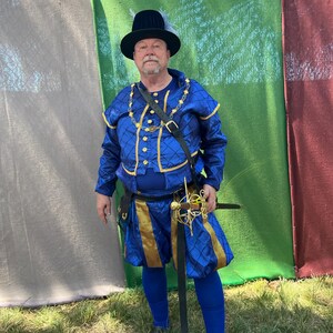 New Men's Renaissance Medieval Elizabethan Pirate Buccaneer Black and ...