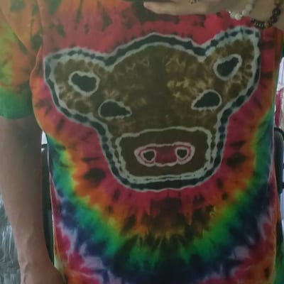 Hand Dyed Made to Order Cow Tie Dye Shirt, Rainbow Cow Tie Dye, T-shirt ...