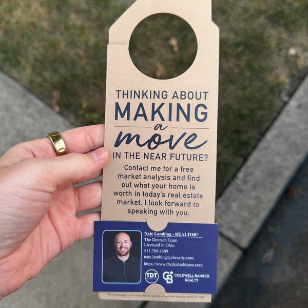 Thinking About Making A Move Door Hanger Tag | Real Estate Agents ...