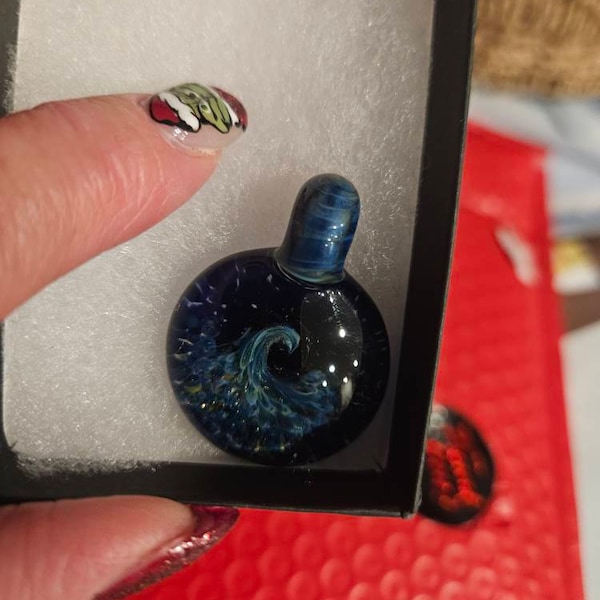 Borosilicate Implosion Pendant, Hand Blown Glass Frit Implosion ...