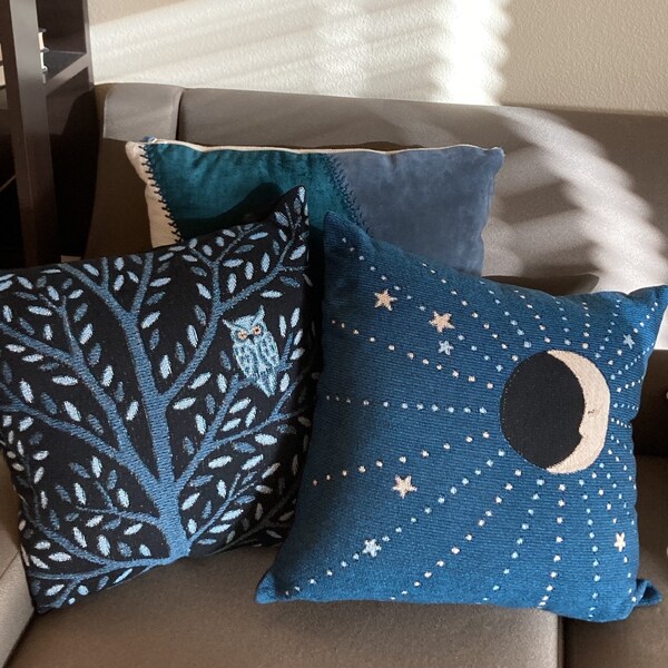 Blue Woven Cotton Wall Hanging beautiful as the Moon by Le Châle Bleu ...