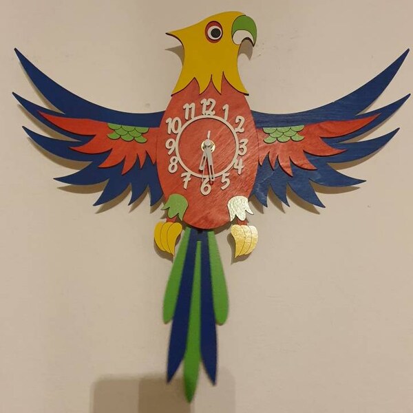 Chicken Personalised Wooden Pendulum Children's Clock - Etsy